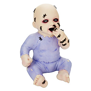Spirit Halloween Spider Biter Billie Zombie Baby Decoration | Halloween Décor | Horror Décor | Creepy Baby Doll | Scary Decoration