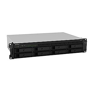 Synology RackStation RS1219+ NAS Server Bundle with Rail Kit, Intel Atom C2538 Quad-Core, 8GB DDR3 Synology SDRAM, 512GB SSD, 12TB SATA HDD, Synology DSM Software