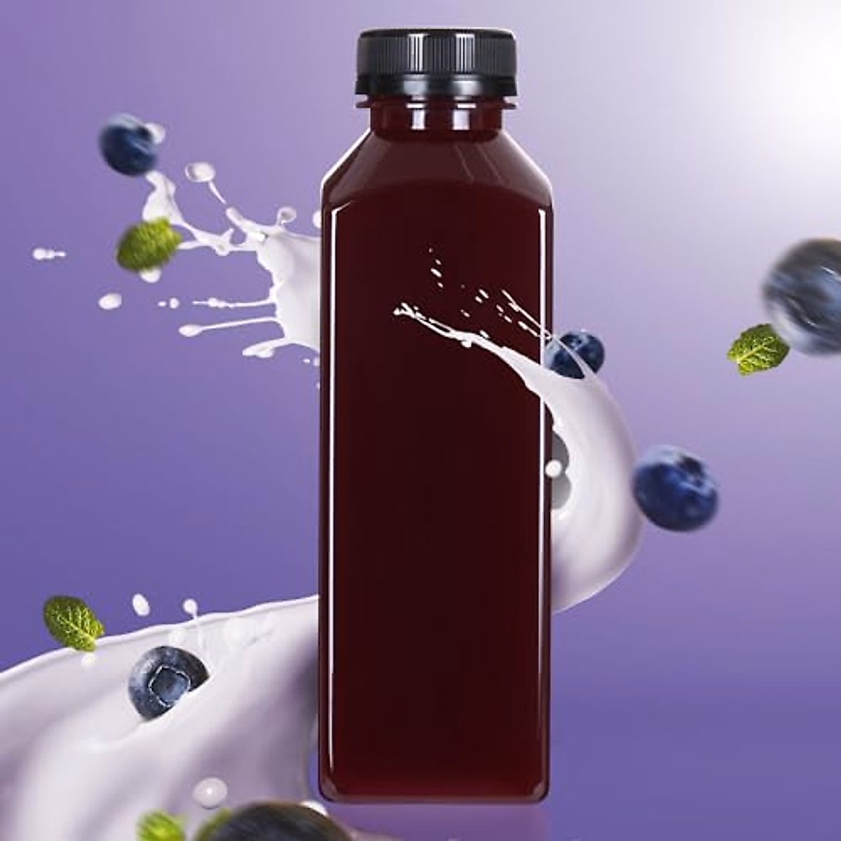 The Buyer Choice 24pcs 16oz Plastic Bottles with caps bulk – Clear Reusable Juice Bottles with caps for smoothies, Disposable Empty bottles for drinks, Juice containers with lids for fridge