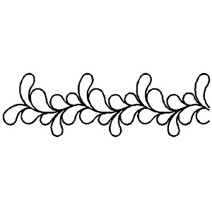 Quilting Stencils for Machine and Hand Quilting - 2 Quilting Stencils for Border Patterns - Feather Border Plastic Quilt Stencil Set with Guide