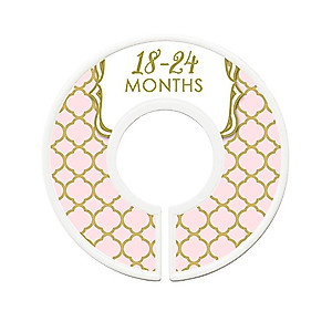 Modish Labels Baby Nursery Closet Dividers, Closet Organizers, Nursery Decor, Baby Girl, Pink, Gold, Confetti, Floral, Flowers
