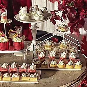 64 Pack Mini Dessert Cups with 64 Spoons 2.8oz Clear Plastic Parfait Appetizer Cup Shot Glasses Serving Bowls for Tasting Sample Appetizers