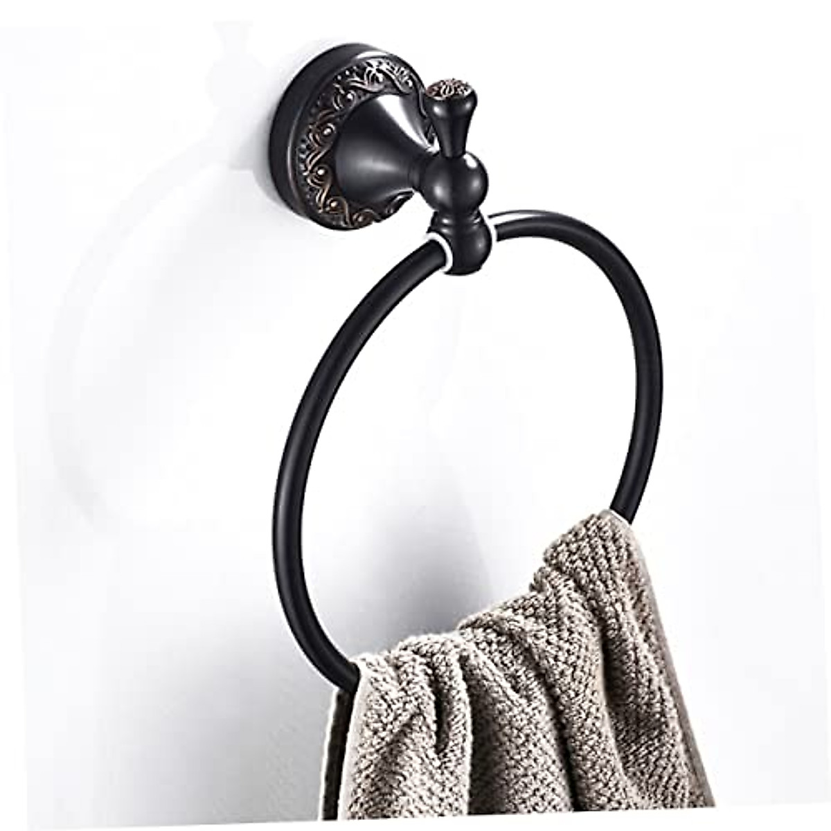 Black Towel Holder Black Towel Ring Towel Rack Black Vintage Black Bronze Brushed Towel Ring Round Black Towel Rack