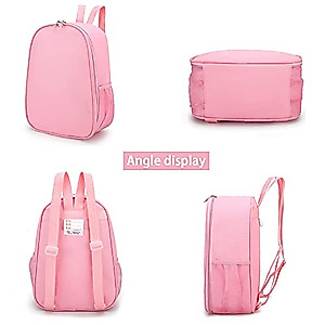 Yitengteng Ballerina Bag,Nylon Dance Backpack Bag for Girls,Simple and Large-capacity Children's Bag (Pink)