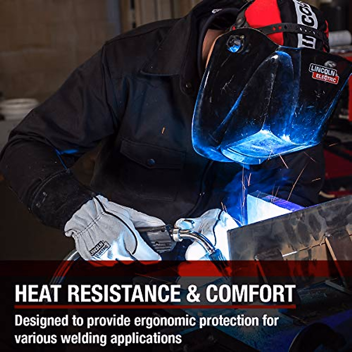 Lincoln Electric DynaMIG Traditional MIG Welding Gloves | Top Grain Leather | Extra Large | K3805-XL,White