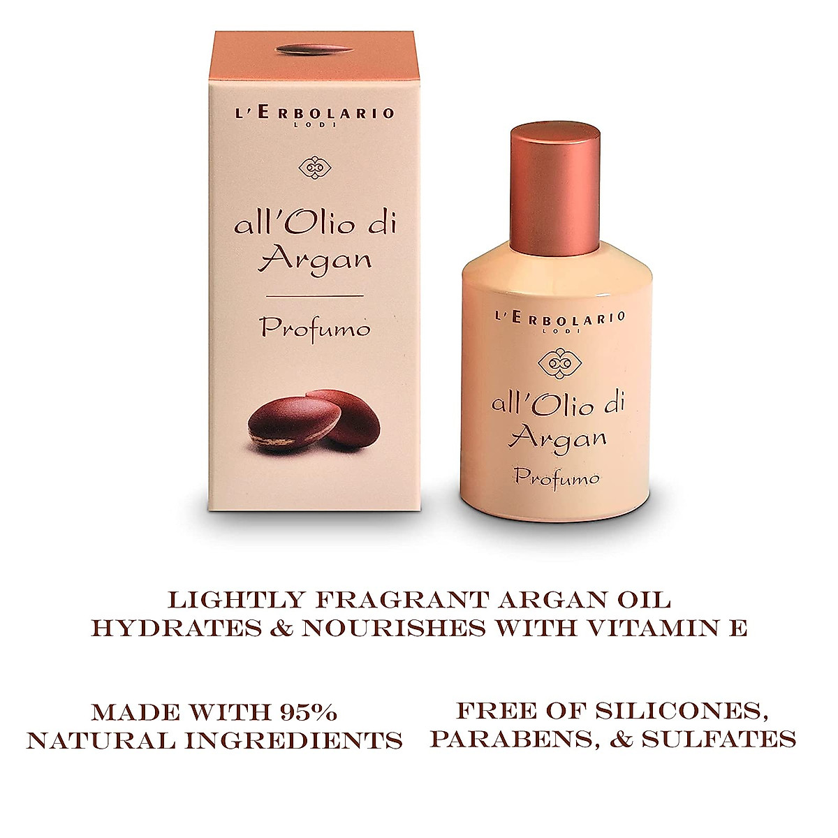L'Erbolario Argan Oil - A Seductive, Almost Indulgent Fragrant Sensation - Gourmand And Vanilla Accents Delicately Blend Together - Amber, Creamy - Dermatologically Tested - 1.6 Oz EDP Spray