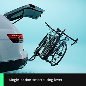 KAC Bike Rack for Car, SUV, Hatchback Mount - 1.25" Anti-Wobble Hitch for 2 Bikes - Heavy Duty Bicycle Carrier, Easy to Assemble/Install - Tire & Frame Stramps Included