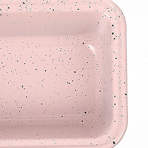 jojofuny Silicone Molds Carbon Steel Loaf Pan Rectangular Cake Bread Toast Pan Kitchen Baking Mold Nonstick Bakeware Tool for Bakery Household Home 6 Inch Pink Tray