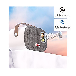 Tanggula Y1 Portable LED Projector + TV Box 2 in 1, Smart Android 9.0 Real Full HD 1080P, 2GB RAM + 32 ROM, Smooth Operating System and Dual Band 2.4G + 5.0G WiFi Bluetooth, Wireless QWERTY Keyboard