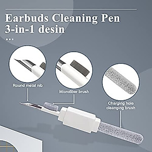 Cleaner Kit for Earbuds, Wireless Headphones Cleaning Kit , Cleaning Pen for Airpods、Huawei 、Samsung 、MI、 Earbuds Earphones Charging Ports