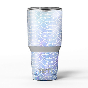 Design Skinz Blue and Purple Watercolor Waves - Skin Decal Vinyl Wrap Kit Compatible with The Yeti Rambler Cooler Tumbler Cups