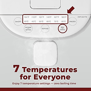 CUCKOO CWP-A501TW | Hot Water Dispenser & Warmer | Auto Dispense & Boil Dry Protection | Insulated Stainless Steel | 5 Liter