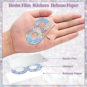 Reflective Mailbox Numbers Sticker - Holographic Vinyl Glitter Numbers for Mailbox 60Pcs 3 Inch Self Adhesive Waterproof Mailbox Number for Outside, Door, Garbage Bins, Address Number (Laser)