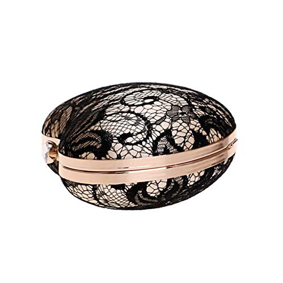 AVRYN Women's Clutch Bags,Purse Handbag,Women Heart Shaped Evening Bag Banquet Cluth Handbag Purse Party Lace Bags Black (Color : Black)