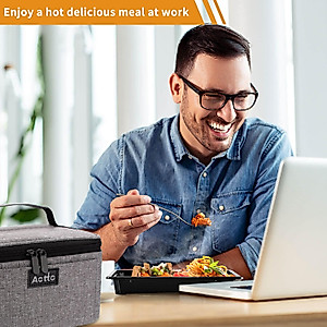 Portable Oven | 110V Portable Food Warmer | Mini Portable Microwave Electric Heated Lunch Box for Cooking & Reheating Food in Office, Dorm, Hotel, Potlucks, Travel, Home | Aotto