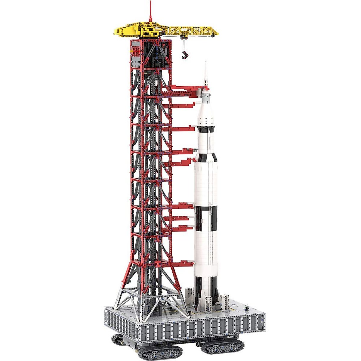 Building Boat Launch Tower Mk I for NASA Apollo Saturn V 21309/92176 Outer Space Model Rocket Building Kit, Large Base Building Toy for Kids and Adults (7702 Pieces) with PF Motors(Not Include Rocket)