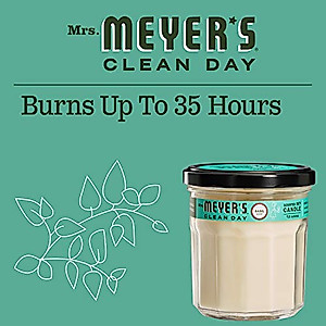 Mrs. Meyer's Soy Aromatherapy Candle, 35 Hour Burn Time, Made with Soy Wax and Essential Oils, Basil, 7.2 oz