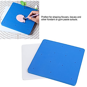 2 Pcs Fondant Foam Pad 12 Holes Silicone Sponge Mat Paste/Sugar Flower/Gum/Chocolate/Clay Modelling Tools Drying Tray for Sugarcraft, Cake Decoration, Handmade, DIY