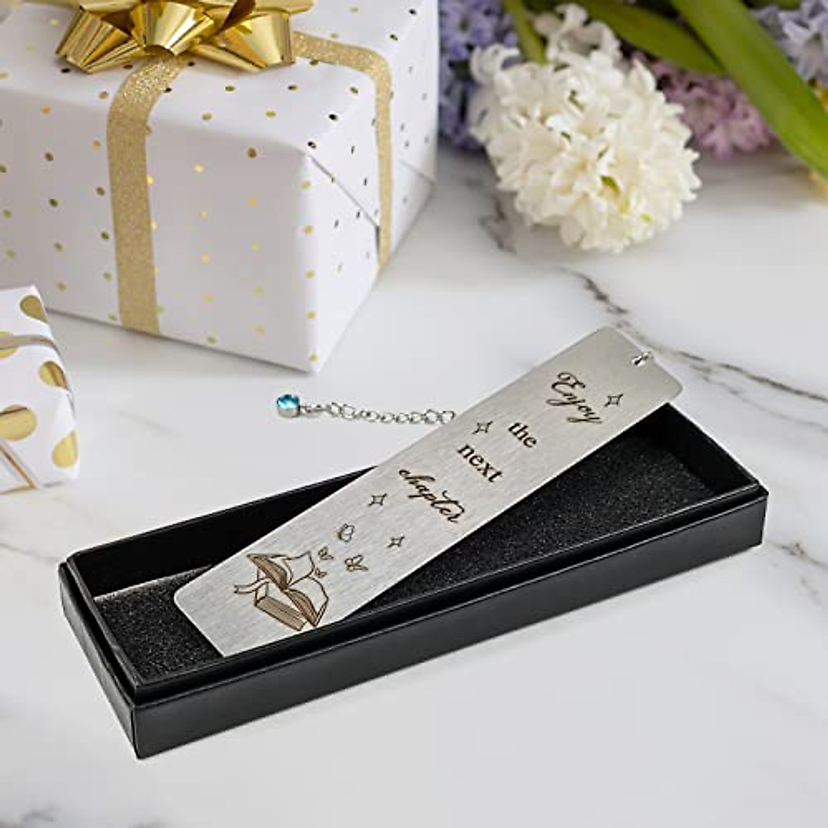 YoeeJob Metal Bookmark Gifts for Women/Men,Inspirational Bookmark with Tassel Gifts for Book Lover, Retirement Book Marker for Coworker Leaving New Job Promotion Christmas
