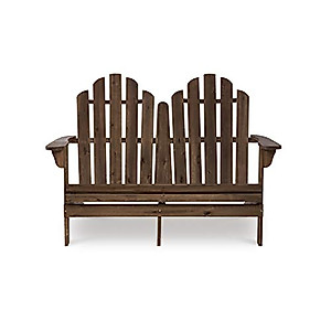 Linon Jayde Adirondack Double Bench, Teak