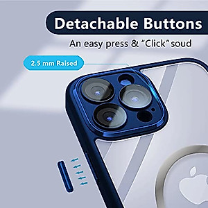 Penekin for iPhone 13 Pro Max Case, Military Grade Drop Protection Design for iPhone 13 Pro Max Case Clear with Screen Protector and Built in Camera Lens Protector (Blue)