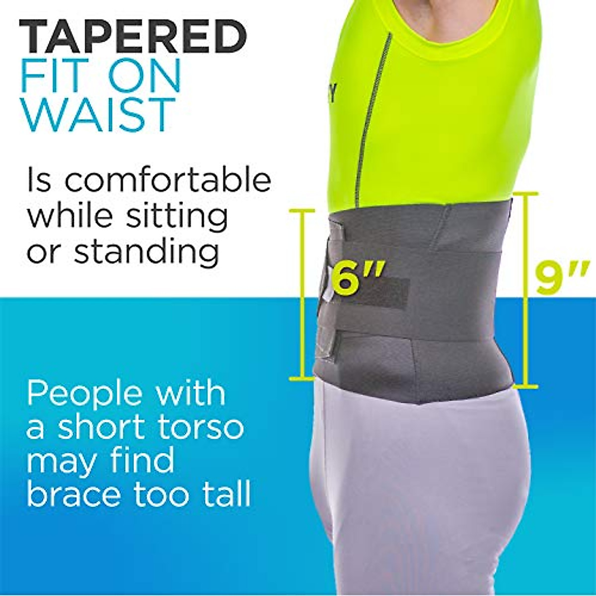 BraceAbility Elastic & Neoprene Compression Back Brace | Lumbar, Waist and Hip Support Belt for Sciatica Nerve Pain, Low Back Ache & Pain Relief while Sleeping, Working, Exercising, Walking (Large)