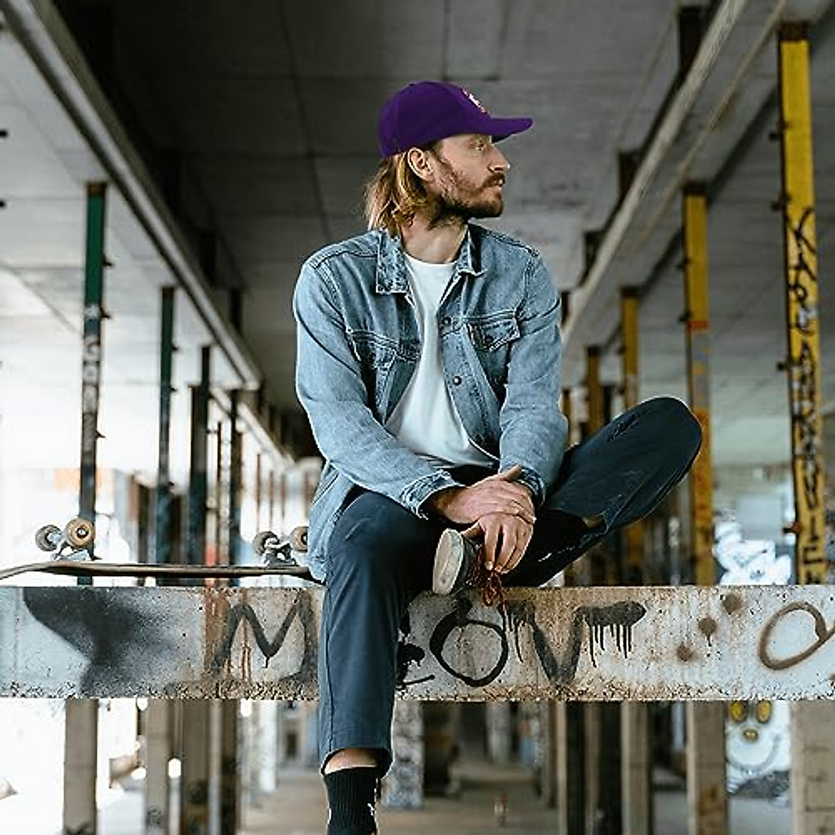 Cowgirl hat Ghost Letter Boo Hiking hat Hunting hat Gifts for Boyfriends Running Hat Purple