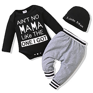 Renotemy Baby Boy Clothes Newborn Boy Outfits Set Newborn Outfits Baby Boy Clothes 0-3 Months Grey