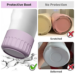 Silicone Bottle Boot Sleeve for Stanley Cup Accessories Tumbler Quencher & Ice Flow 40 30 20 oz, Hydroflask 12-24 oz, Owala and Simple Modern, Boot Cover Fit Water Bottle Bottom Width of 2.8"-3"