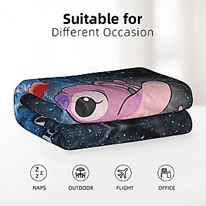 Stitch Blanket I Love You Mom Warm Soft Throw Blanket for Bed Sofa Travel Kids Teens Adults Gift 50"x60"