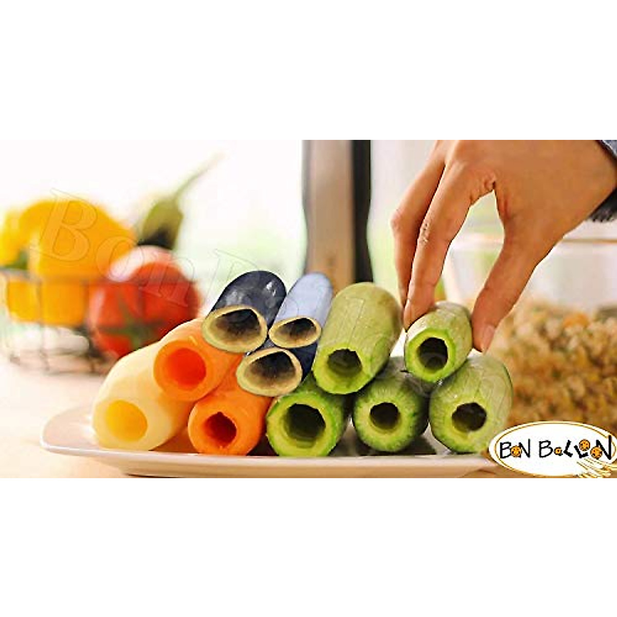 Zucchini Squash Vegetable Corer 2 pcs Corers Stainless Steel Core Remover Tool Kitchen Stuffed Vegetables Veggies Seed Remover Remove Seeds Eggplant Cucumber 8" Long Coring Tools Gadgets Drill