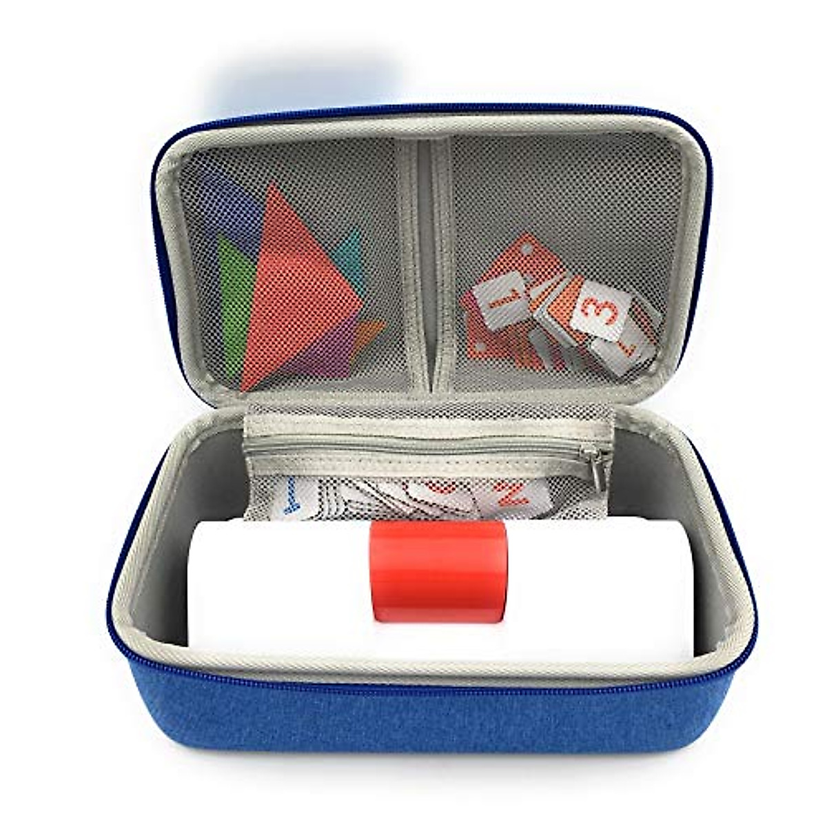 Xcivi Hard Carrying Case for Osmo Little Starter/Genius Starter Kit, Storage Organizer for OSMO iPad Base/Numbers/Words/Tangram/Sticks & Rings/Pizza Co./Coding Game/Little Genius/Math kit (Blue)