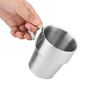 MAVIS LAVEN 4Pcs Stainless Steel sturdy Coffee Cup Mug with Cup Holder for Home Coffee Shop Use