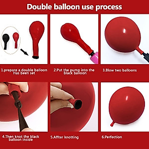 Navy Blue Red Balloon Garland - Double Stuffed Royal Blue Balloons Nude Cream White Sand Pastel Red Balloons Arch Kit For Birthday Baby Shower Gender Reveal Nautical Baseball Patriotic Decorations