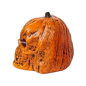 Spirit Halloween Pumpkin Skull | Horrifying Halloween Decoration | Perfect for Haunted Houses