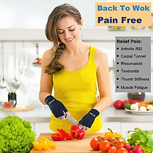 Semikk 2 Pair Compression Gloves for Women Men, Copper Arthritis Gloves for Rheumatoid Arthritis Osteoarthritis Carpal Tunnel