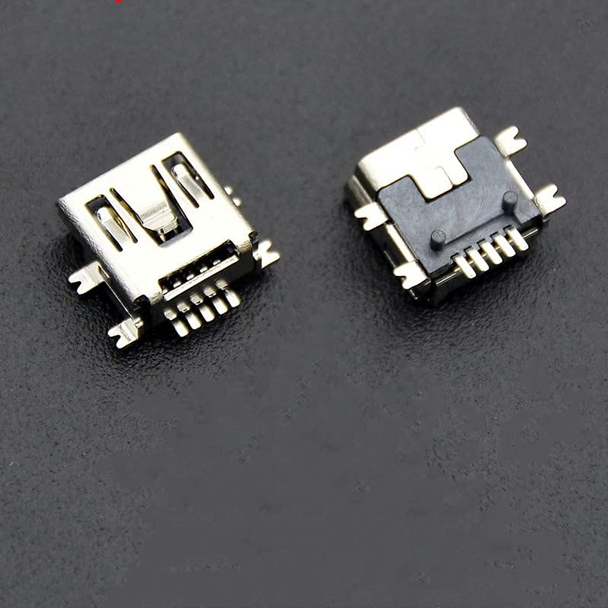 bnafes 10 Pcs Mini USB Type B Female Port 5-Pin 180 Degree SMD SMT PCB Jack Socket