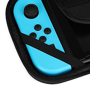 TNP Switch Case - Carrying Case Shell Pouch Protective Cover Portable Travel Case Bag with Micro SD Card Game Card Slot Storage Accessories for Switch (Red)