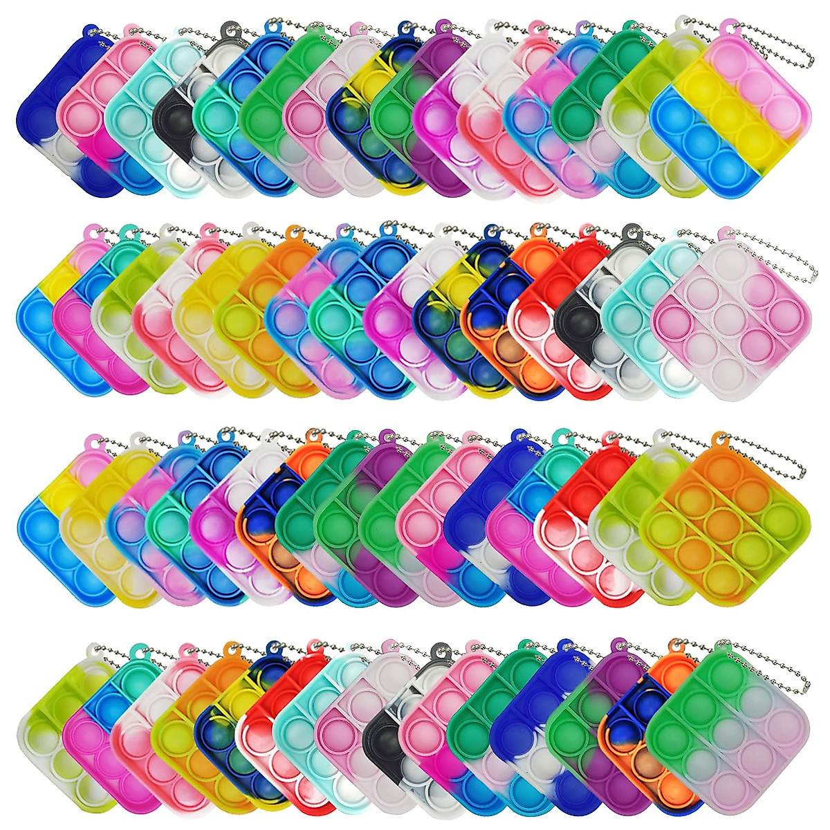 120 Pcs Mini Pop Bubble Fidget Sensory Toys, Pop Toy Bulk for Party Favor, Classroom Student Prizes Easter Basket Goodie Bag Stuffers Christmas Valentine Gift for Kid