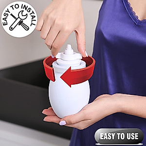 RVDKBULB 2" Large Opening Vaginal Douche Bottle with Back-Flow Prevention - Vaginal Douche for Women, Comes with A Wrench, Free of PVC & Phthalates & BPAs, 15 Fl Oz, White