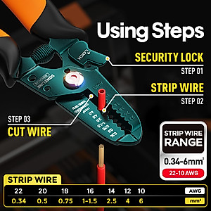 SOMELINE® Wire Terminals Crimping Tool, with 39 Sizes Insulated Ratcheting Terminals Crimper Kit of AWG 22-10 Insulated Electrical Butt Bullet Spade Fork Ring Spade Splice Crimp Terminals