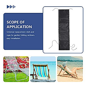 YARNOW Patio Lounge Couch Anti- Gravity Chair Recliners Replacement Fabric Cloth 63x17inch- Black