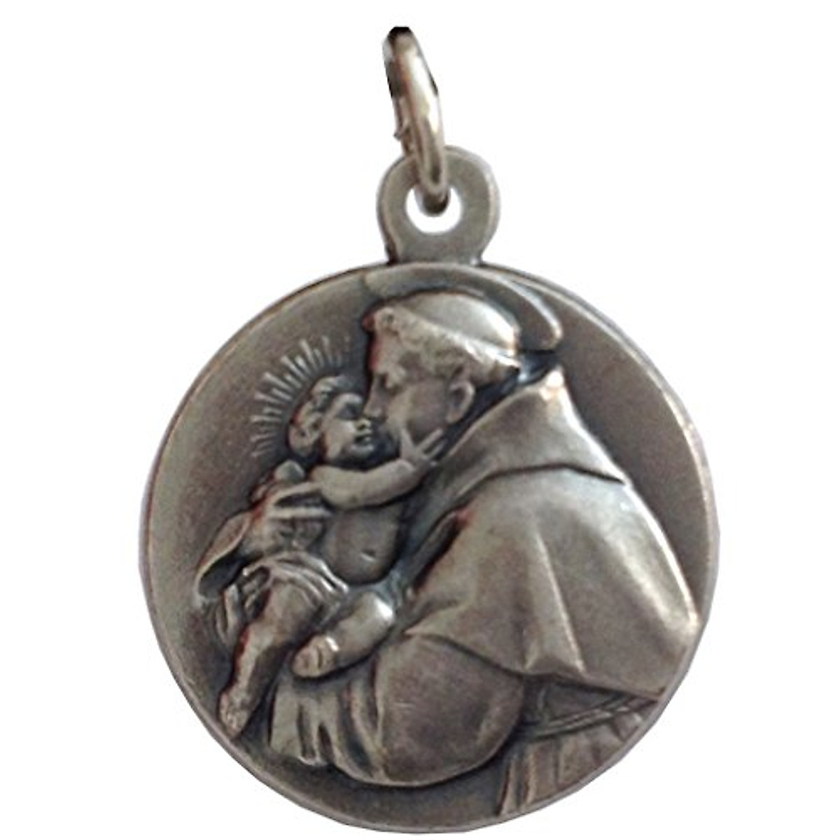 SAINT ANTHONY OF PADUA WITH JESUS CHILD OVAL SHAPE MEDAL - 100% MADE IN ITALY - THE PATRON SAINTS MEDALS (St.Anthony Round Shape)