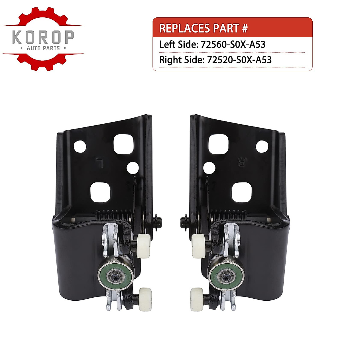 1 Pair Power Sliding Door Roller Assembly Fits for 1999-2004 Honda Odyssey, Replaces# (Left)72560-S0X-A53, (Right)72520-S0X-A53, Power Slide Door Roller