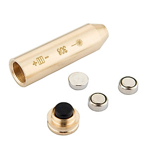 Laser Bore Sight, 308 Bore Sight Laser with 6 Batteries（2 Set Batteries）