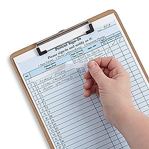 Blue Summit Supplies 125 Patient Sign in Sheets, HIPAA Compliant, Peel Off Adhesive Labels Carbonless 3 Part Forms with, for Privacy in Doctor, Medical, Dental Office, Blue, 125 Pack