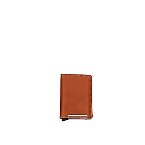 SECRID - Secrid Slim wallet Genuine Original Cognac Leather Brown RFID Safe Card Case for max 12 cards