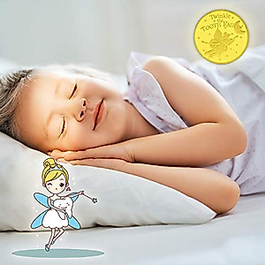 Baby Tooth Box Holder for Lost Teeth Keepsake with Tooth Fairy Silver Gold Coin