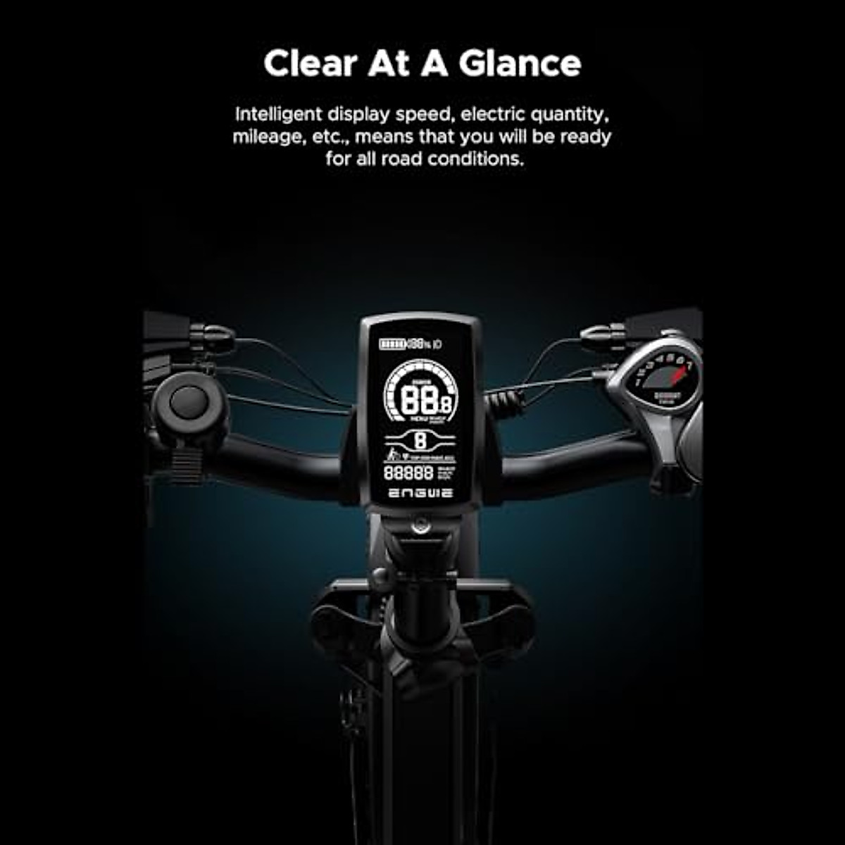 Bluehut ENGWE EP-2-PRO Folding Electric Bike for Adults 750W 25MPH 4h Fast Charge 48V 13AH Removable Battery with 20"*4.0" Fat Tire 7 Speeds Ebikes for Commuting, Off Road, Black (US Warehouse)