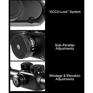 Barska AC10776 Illuminated Reticle Rifle Scope 6-20x50 First Focal Plane Mil-Dot Reticle, Black Matte
